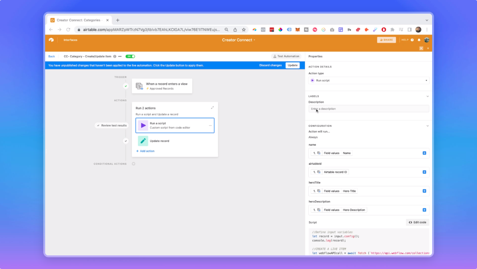 How (and why) to use output.set in Airtable Automations | connorfinlayson.com